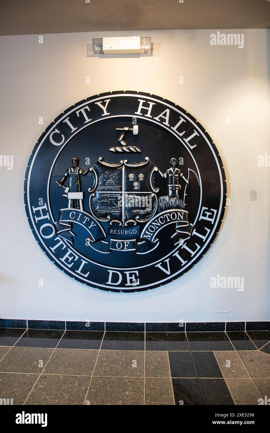 Moncton sign inside city hall in New Brunswick, Canada Stock Photo - Alamy