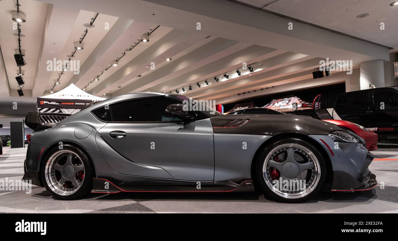 New York City, USA - March 27, 2024: Toyota Supra sportscar vehicle at ...