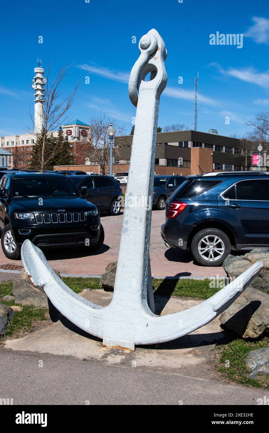 Admiralty anchor display at Riverfront Park in downtown Moncton, New ...