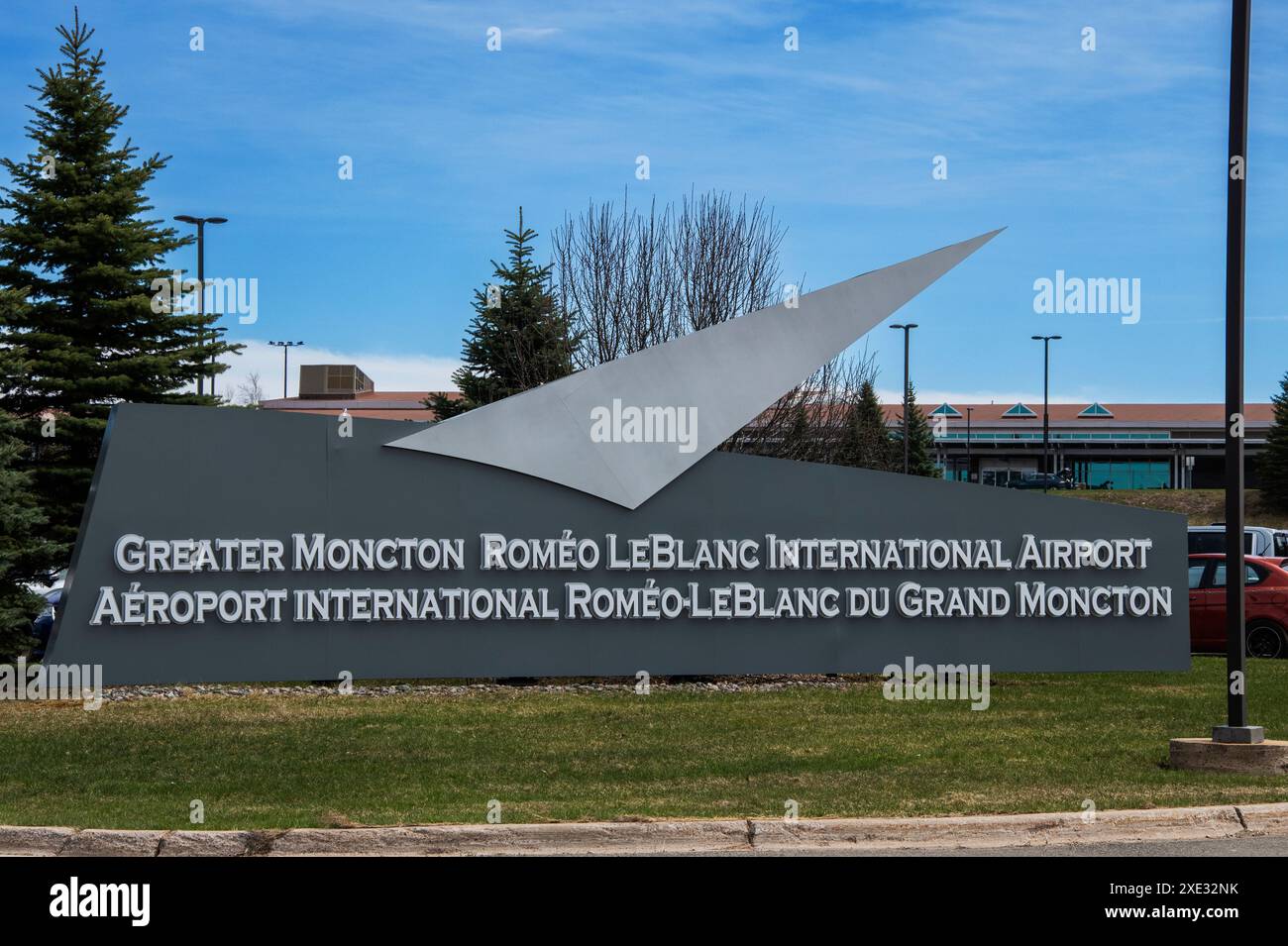 Welcome to the Greater Moncton Roméo LeBlanc International Airport sign ...