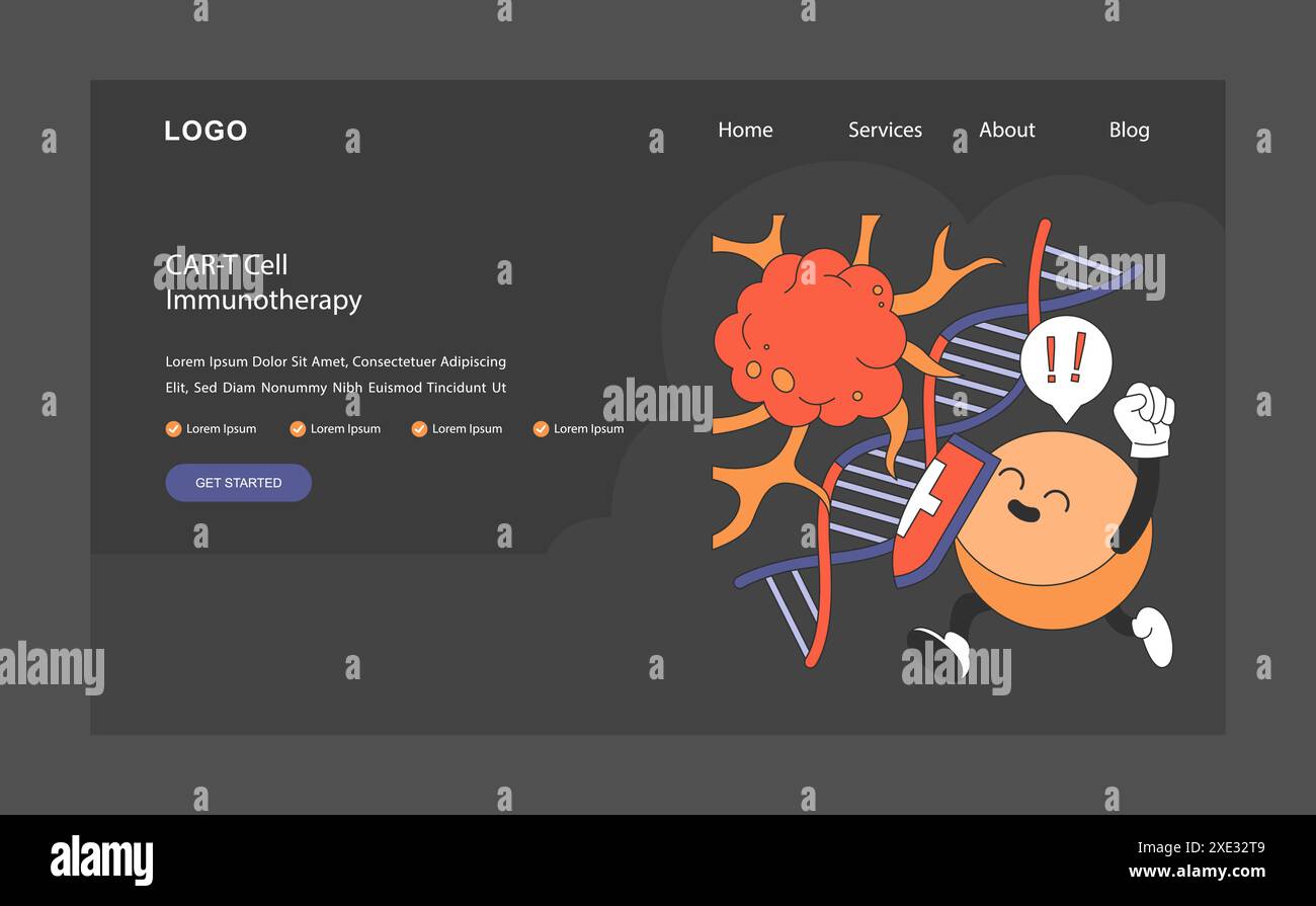 Cancer Treatment Breakthrough concept. CAR-T cell immunotherapy ...