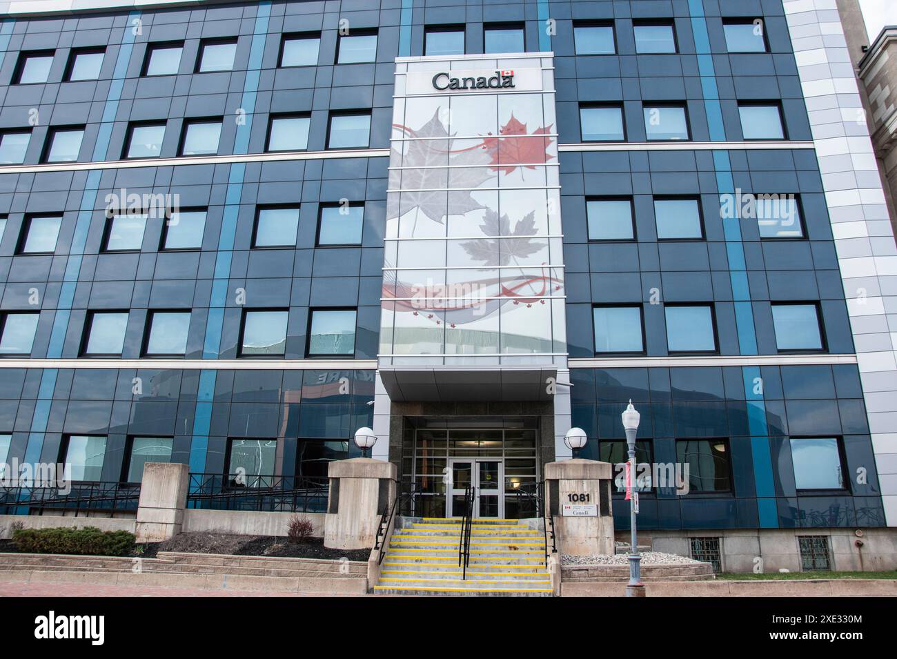 Government of Canada building on Main Street in downtown Moncton, New ...