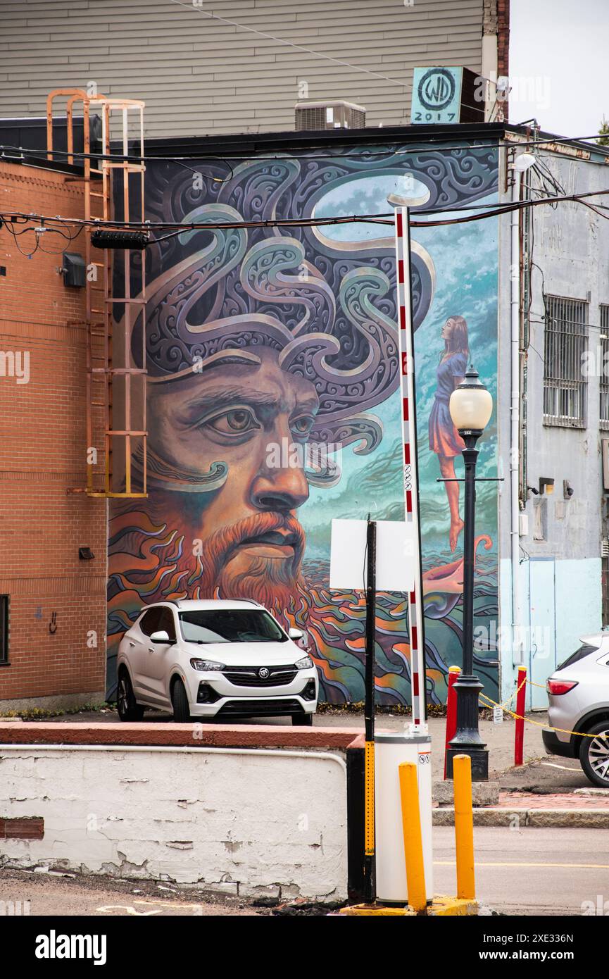 Fantasy Portrait mural on Main Street in downtown Moncton, New ...