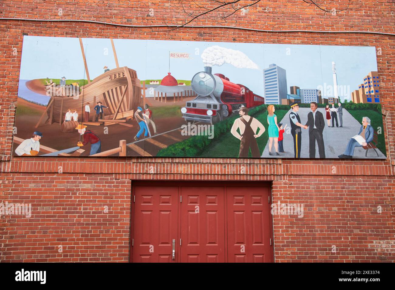 Train mural hi-res stock photography and images - Alamy