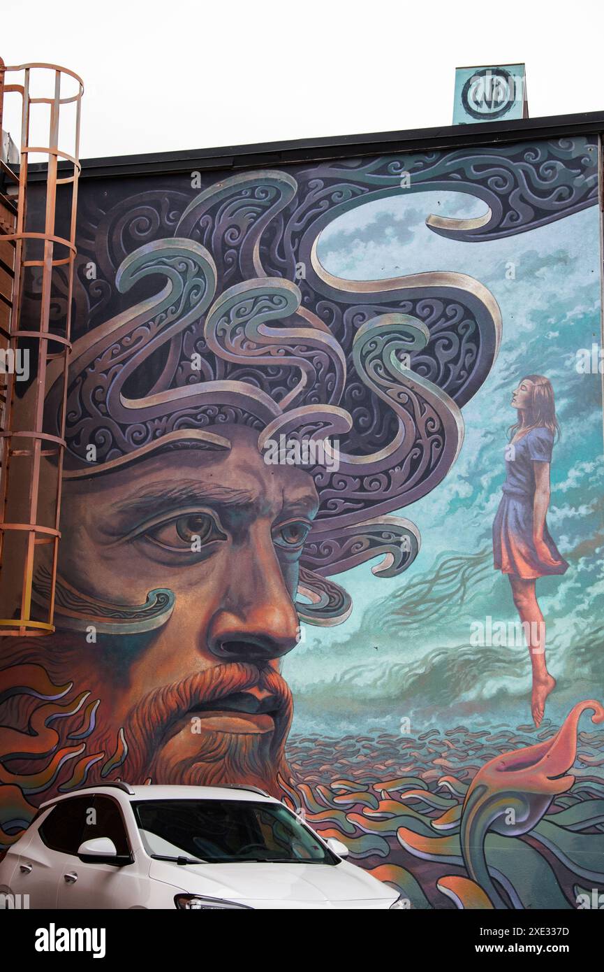 Fantasy Portrait mural on Main Street in downtown Moncton, New ...