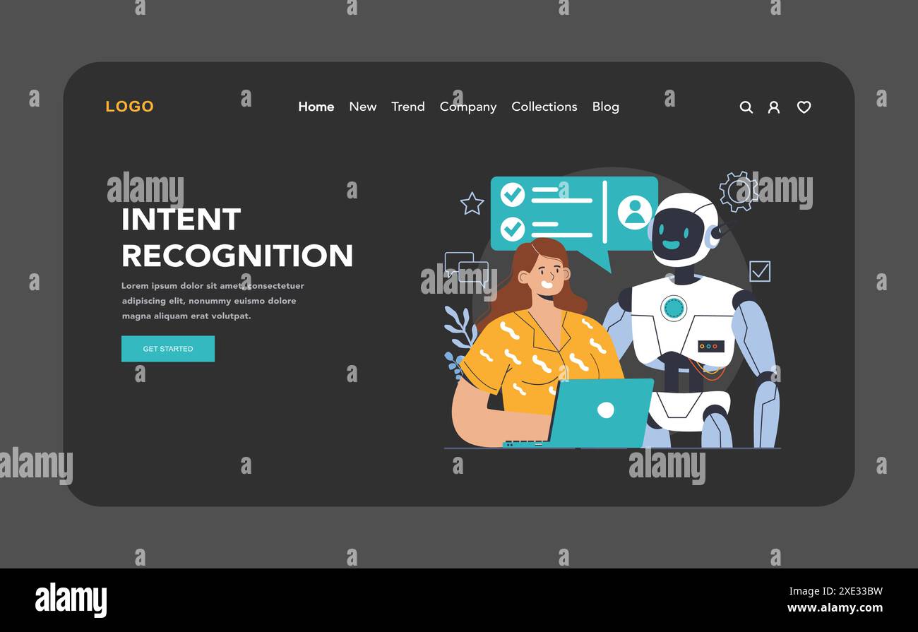 Chat Bot Dark Or Night Mode Web Or Landing Ai Powered Customer Service