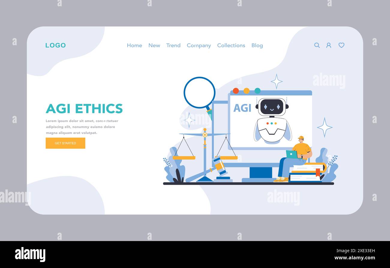 AGI web or landing page. Balancing AI technology with ethical ...