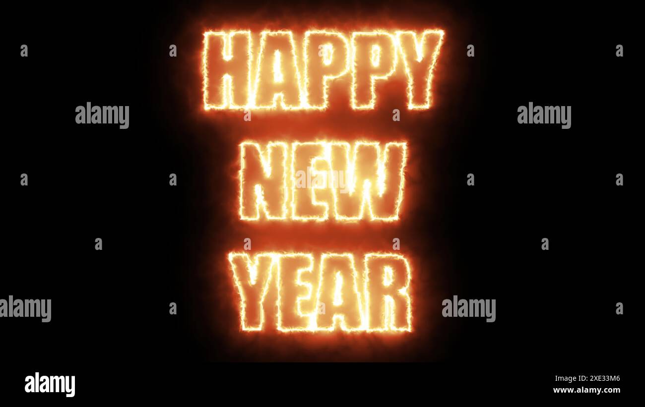 Happy New Year text Stock Photo - Alamy