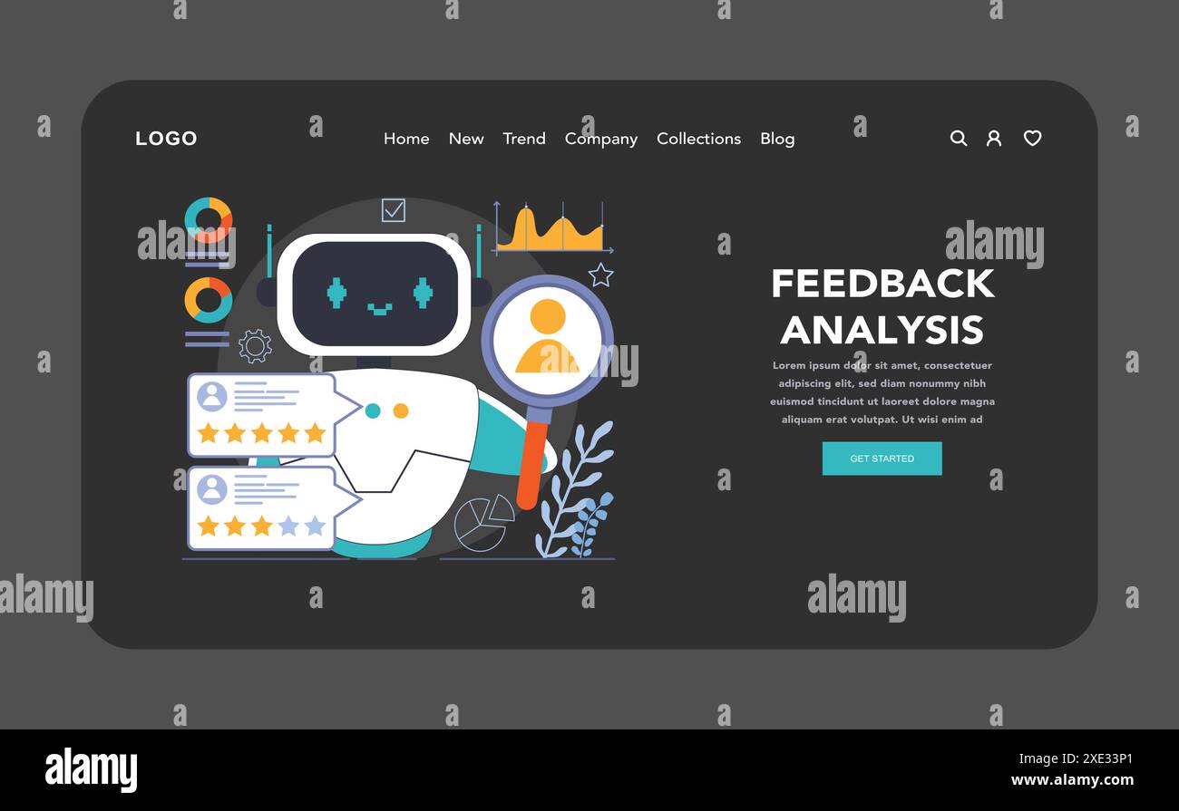 Chat Bot Dark Or Night Mode Web Or Landing Ai Powered Customer Service