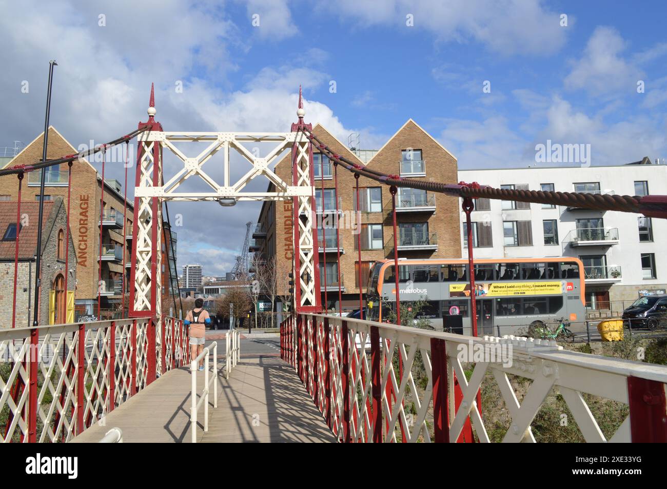 Wapping Wharf and the Gaol Ferry Bridge. Bristol, England, United ...
