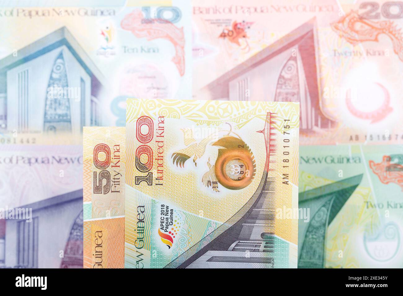 Papua New Guinean money - kina a business background Stock Photo - Alamy