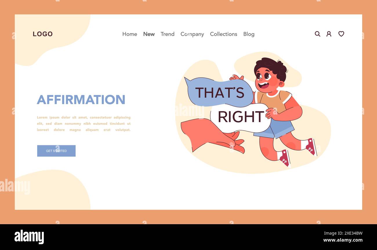 Affirmation concept. Delighted boy holding supportive speech bubble ...