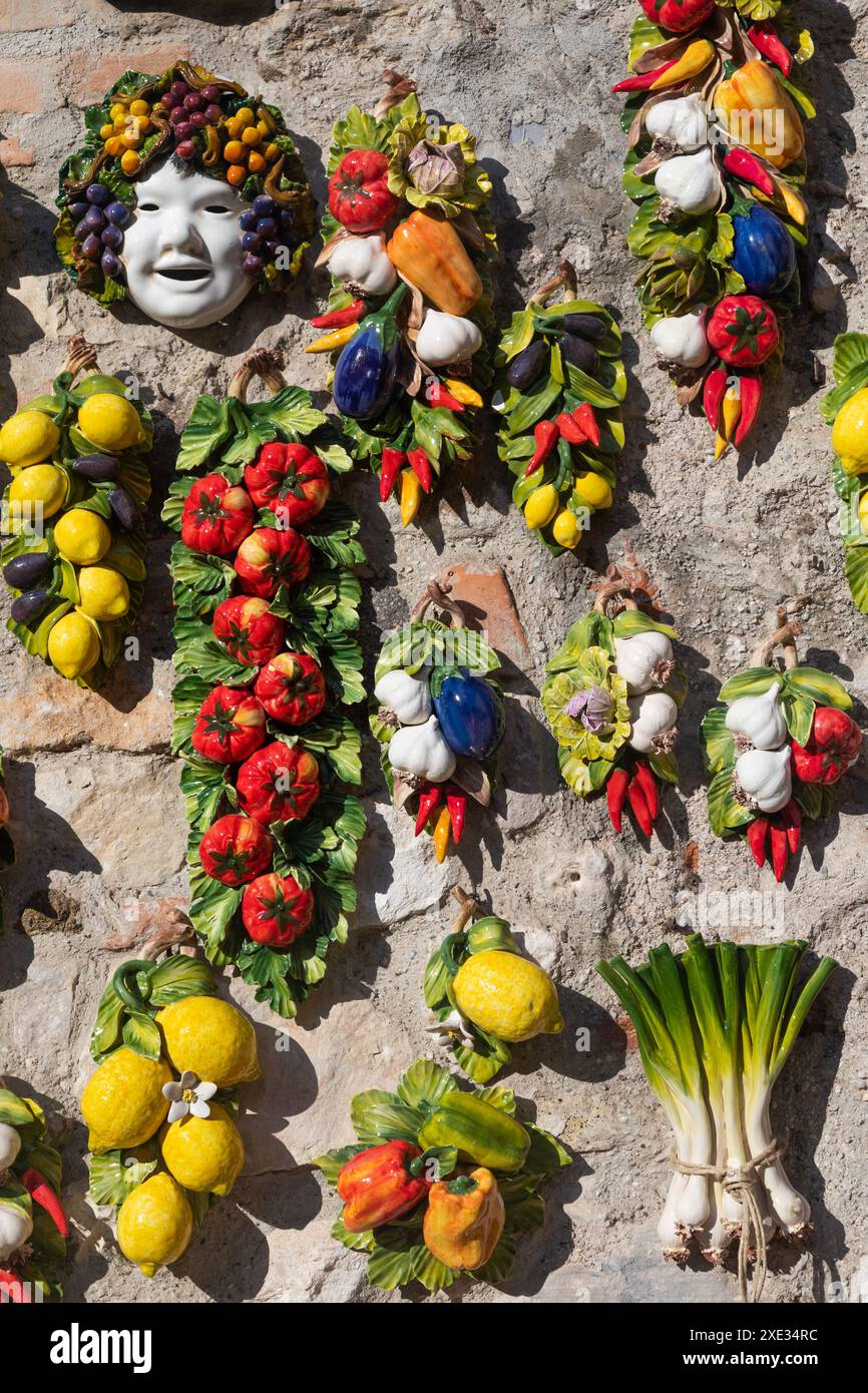 Vintage ceramic decorative sculpture collection in south of Italy ...