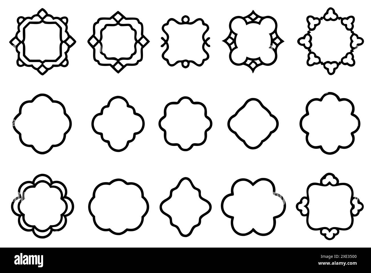 decorative frame Line Minimalist Illustrations Stock Vector Image & Art ...