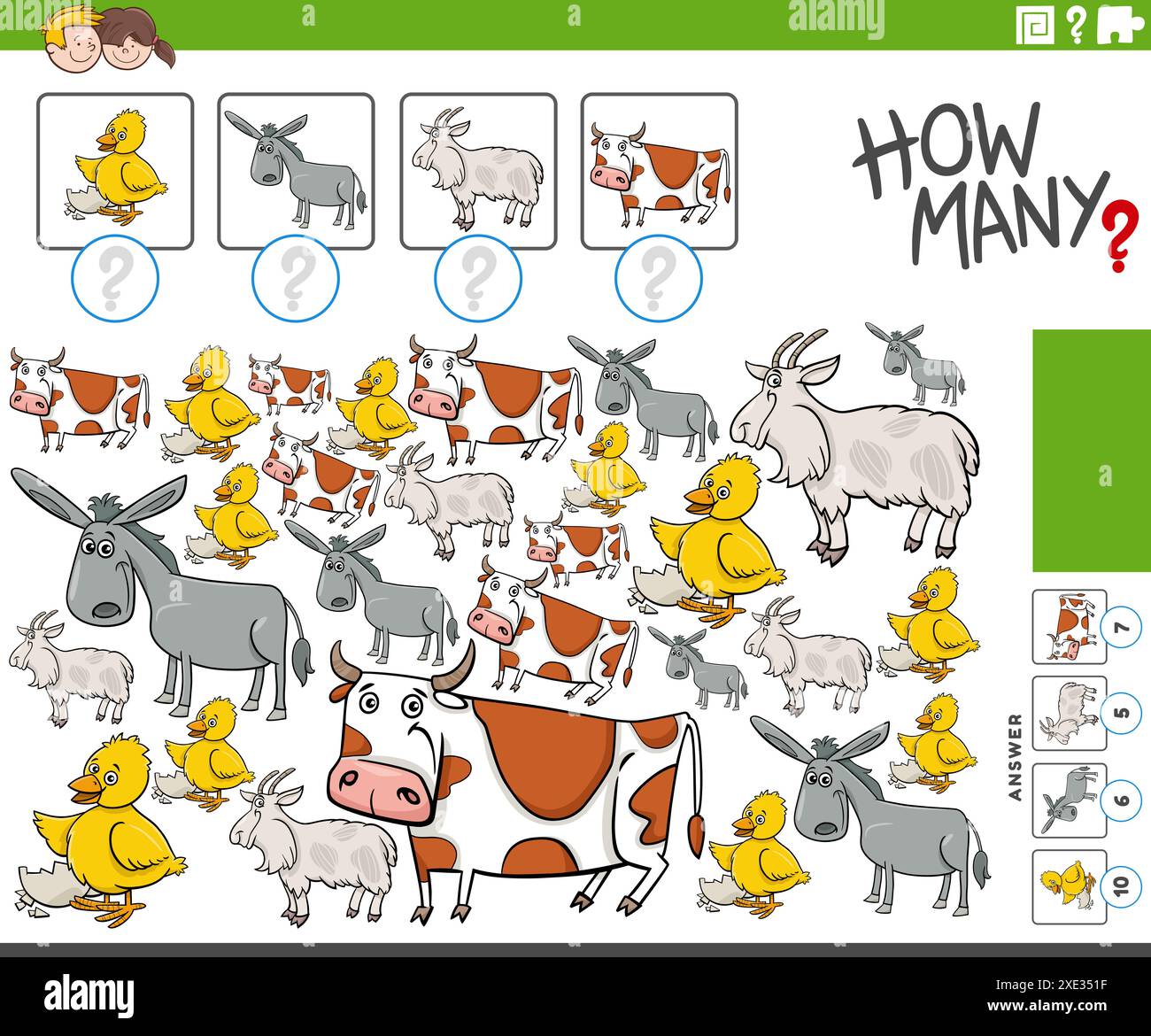 How many game with cartoon farm animal characters Stock Photo - Alamy