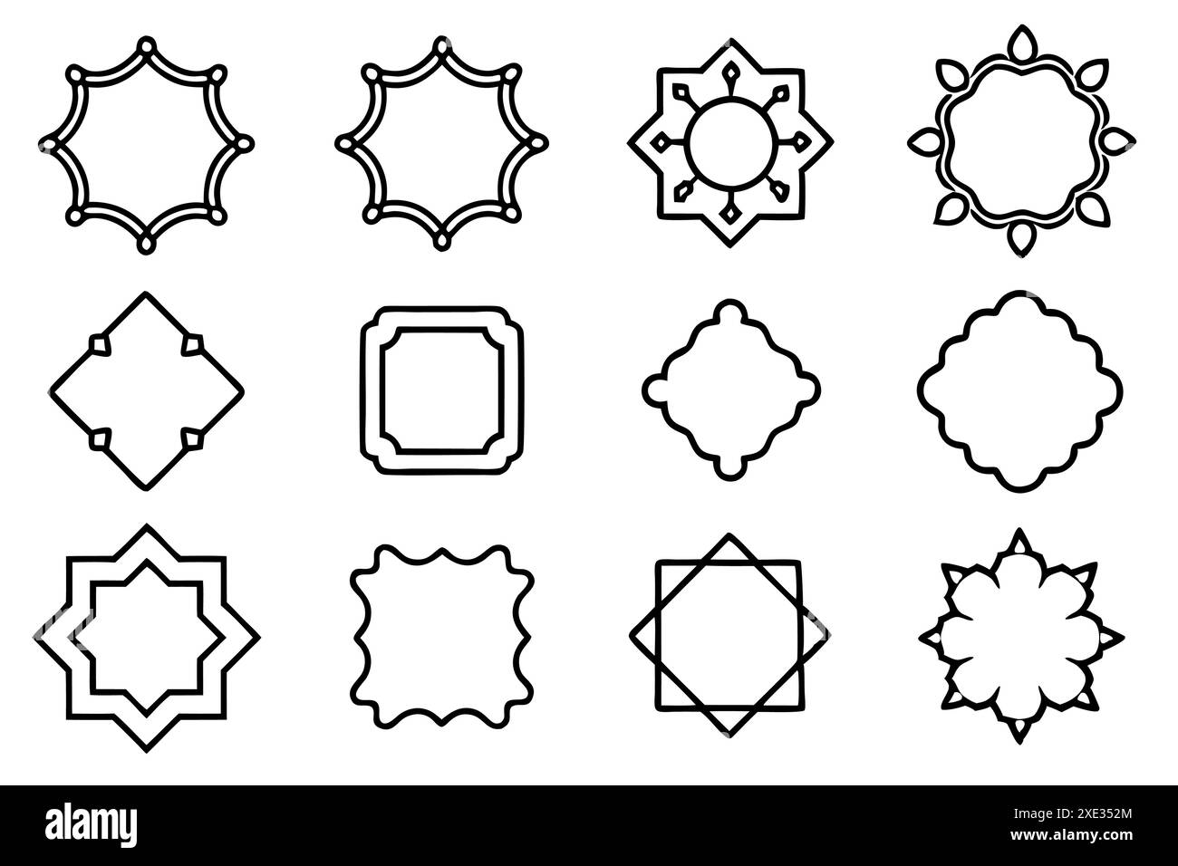 decorative frame Line Art Elegant Collection Stock Vector Image & Art ...