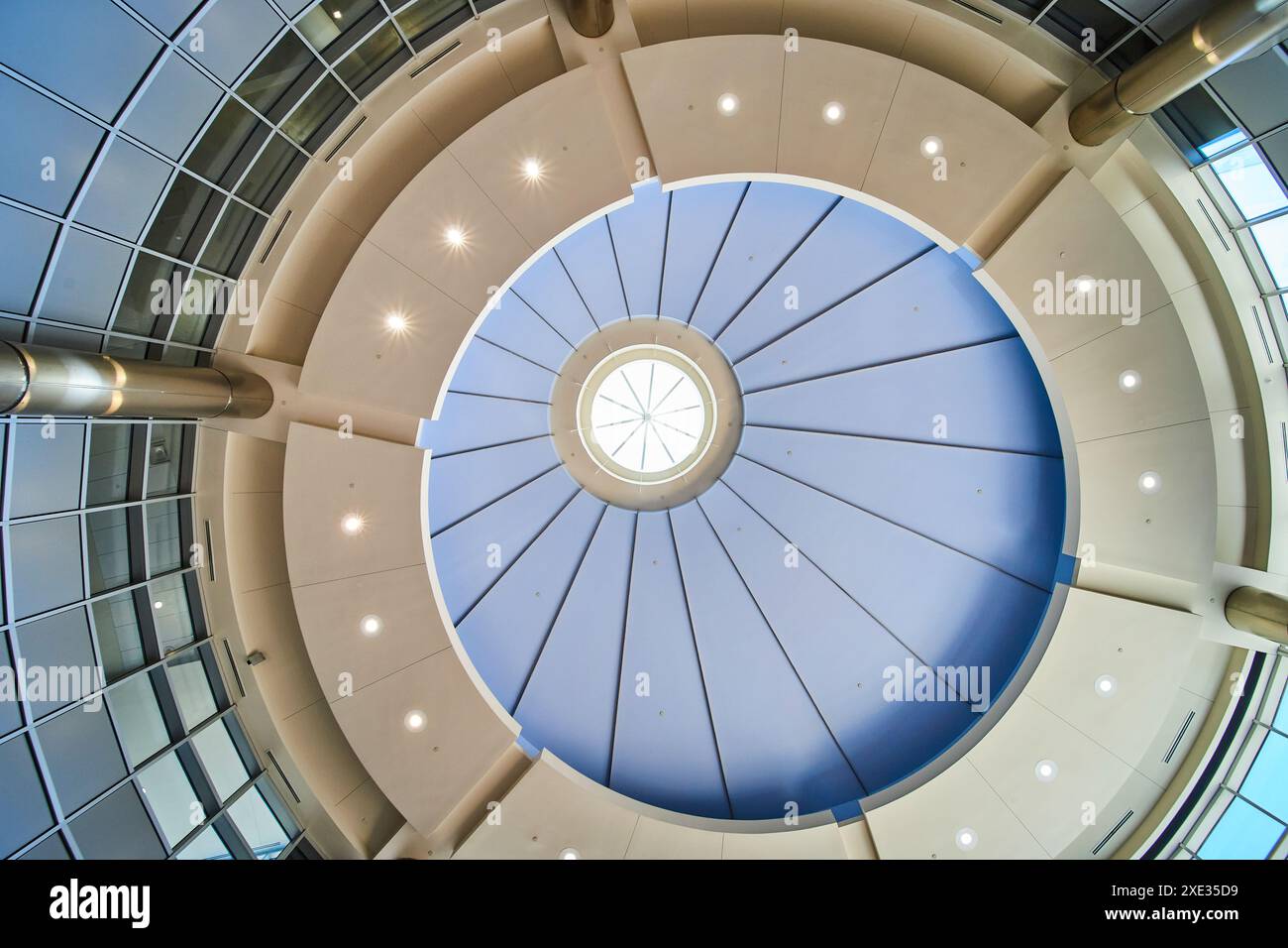 Modern Geometric Skylight in Minneapolis Airport Upward View Stock ...