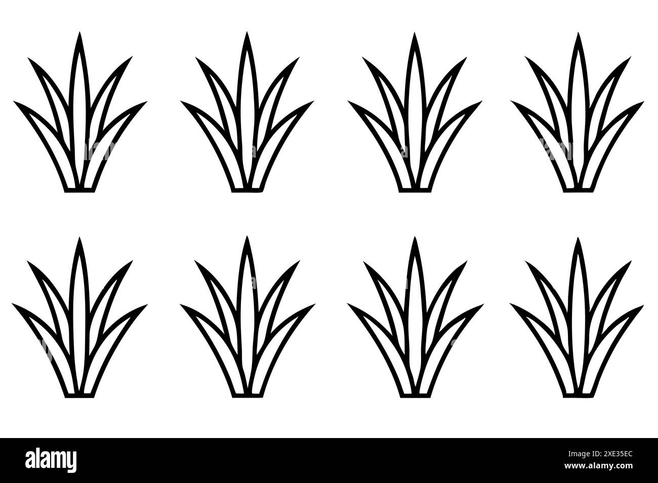 Grass Line Minimalist Illustrations Stock Vector Image & Art - Alamy