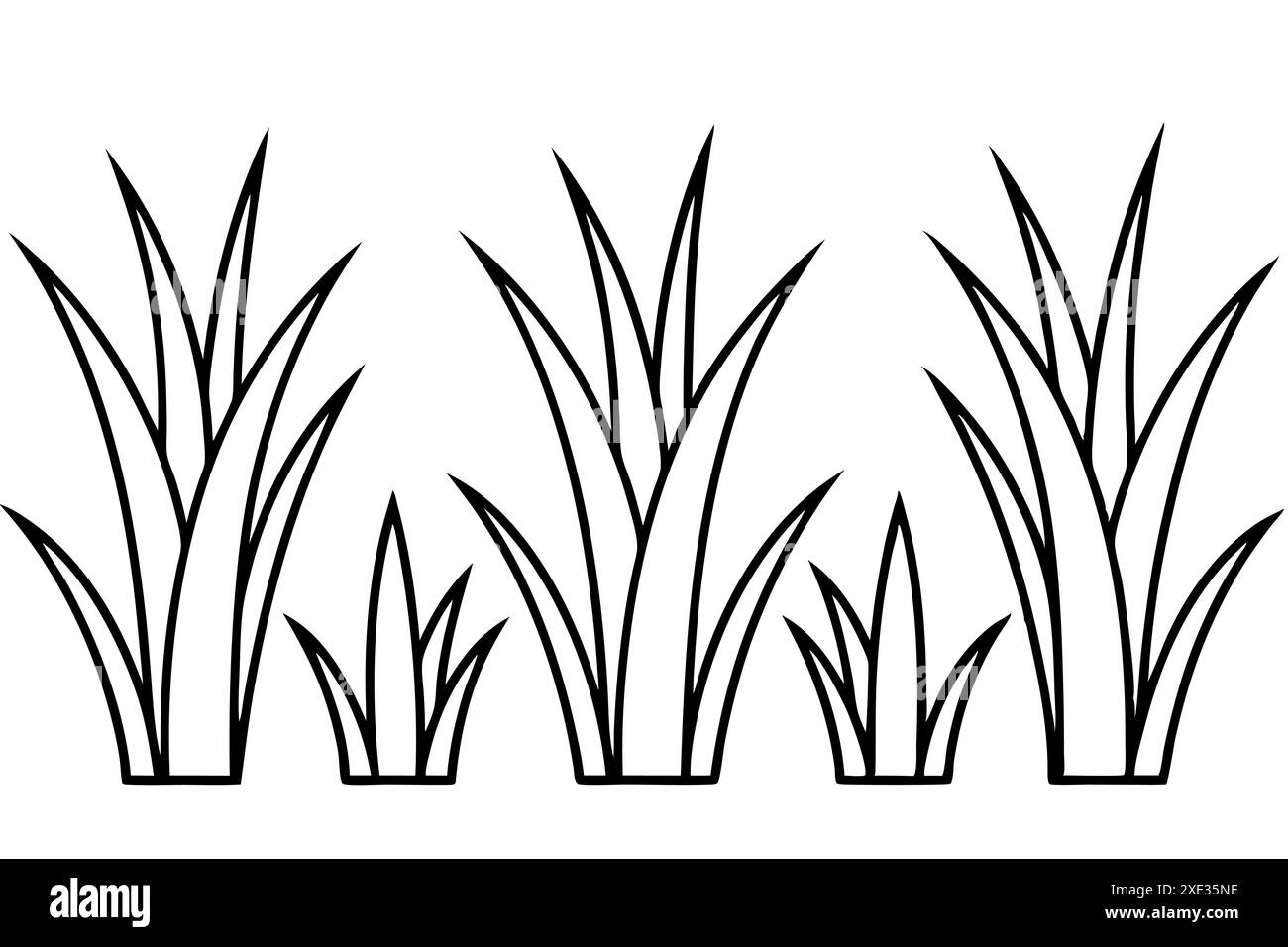 Grass Line Drawing Stylized Compilation Stock Vector Image & Art - Alamy