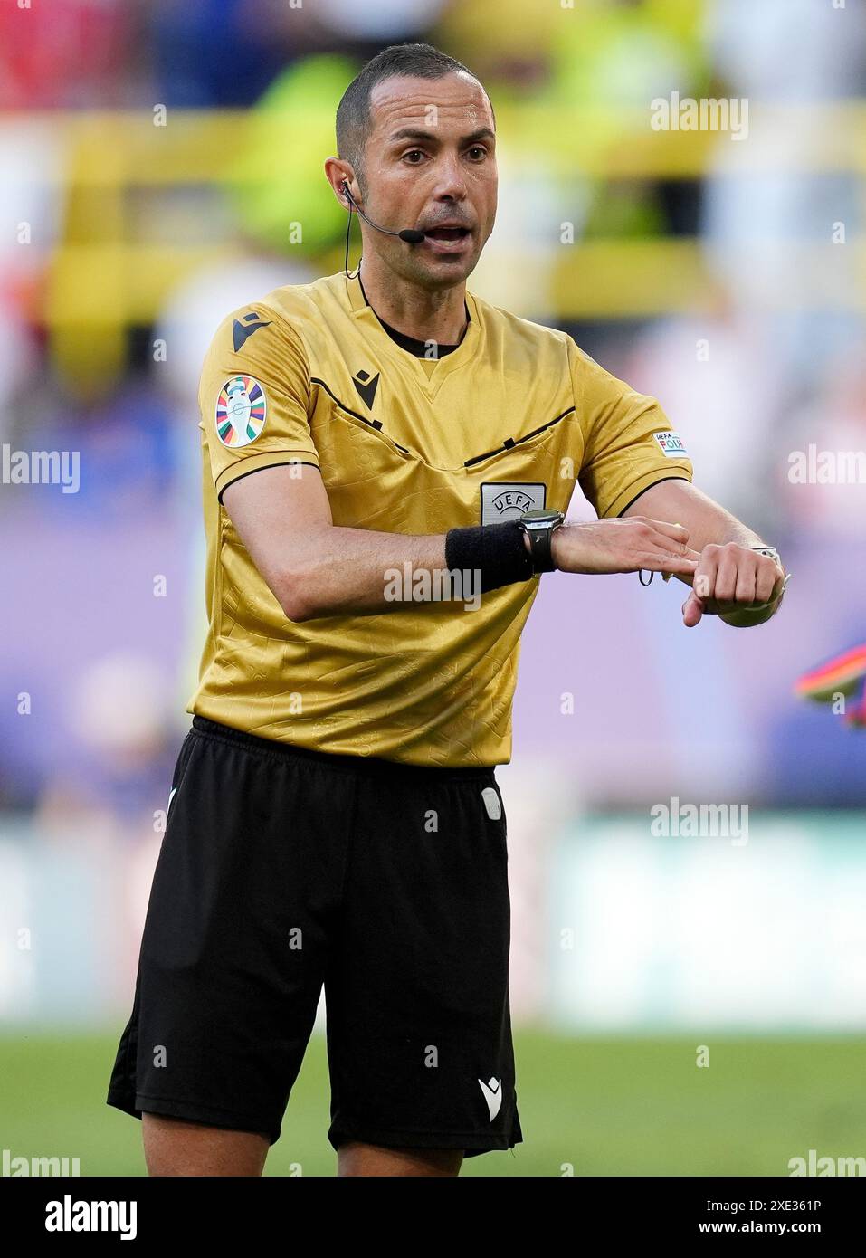 Match Referee Marco Guida during the UEFA Euro 2024 Group D match at ...