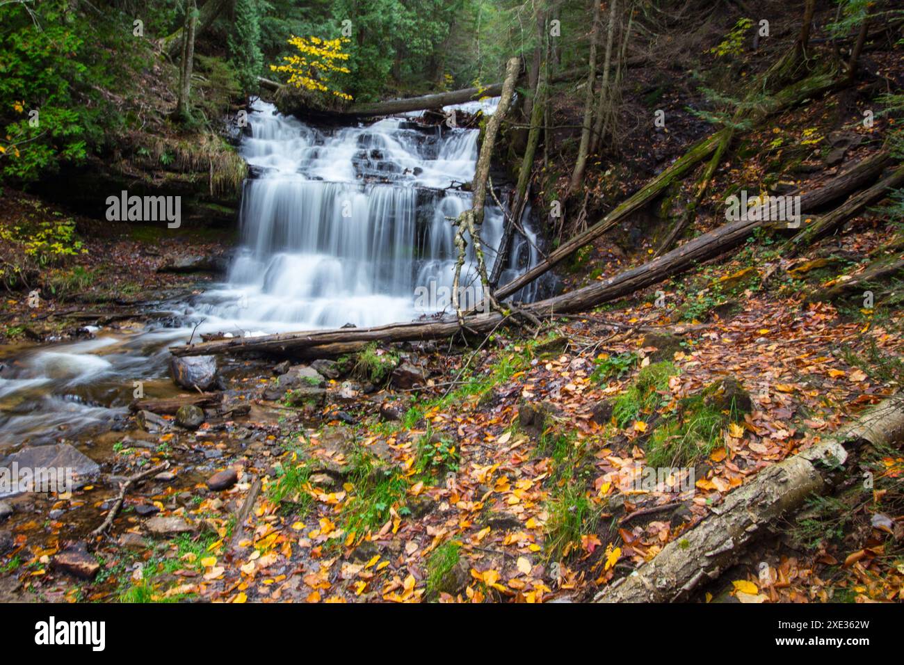 Wagner Falls State Scenic Site, Michigan Stock Photo - Alamy