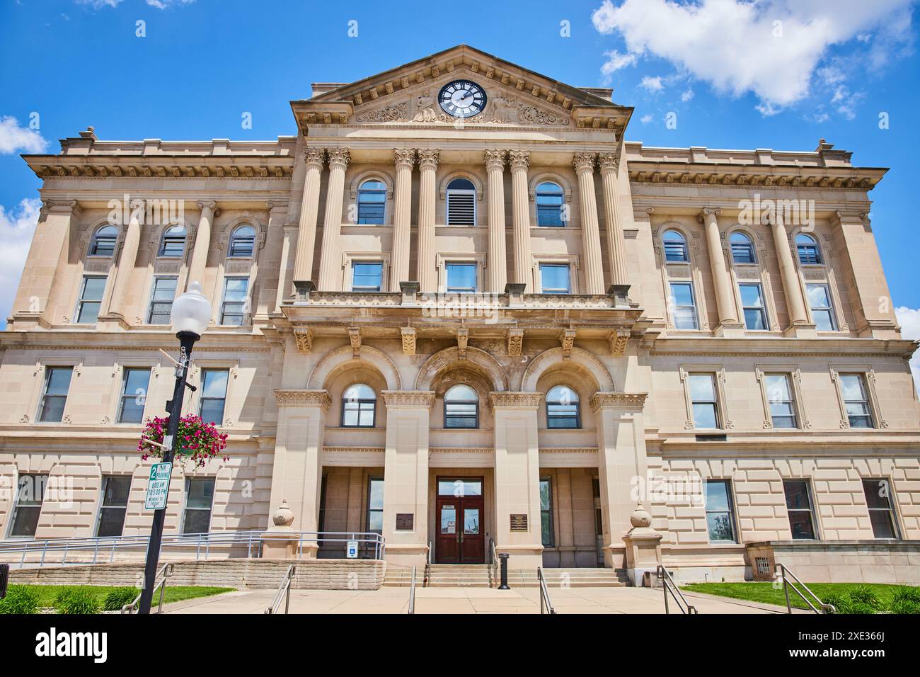Huntington County Courthouse Neoclassical Facade Eye Level Perspective ...