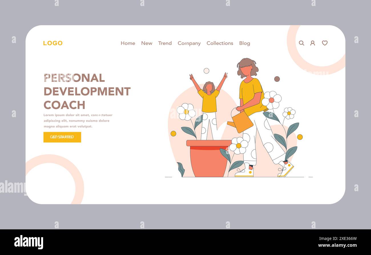 Personal Development Coach web or landing page. An engaging ...