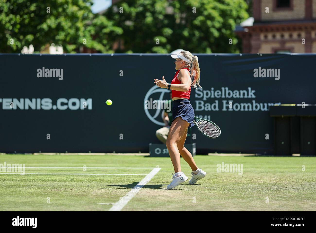 June 25, 2024, Bad Homburg, Hessen, Germany: Payton Stearns (USA) ret ...