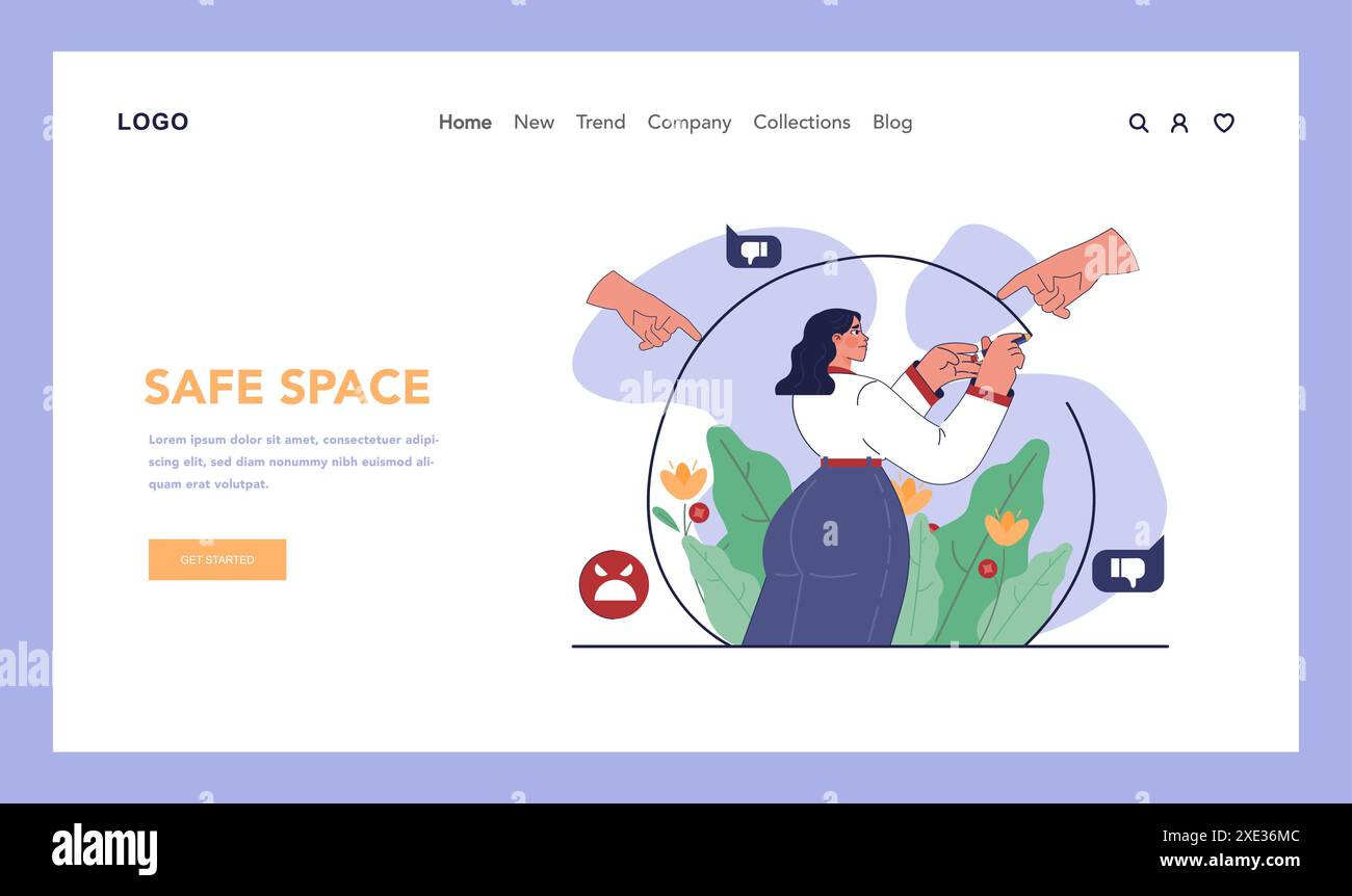 Bullying web banner or landing page. Harassment and humiliation victim ...