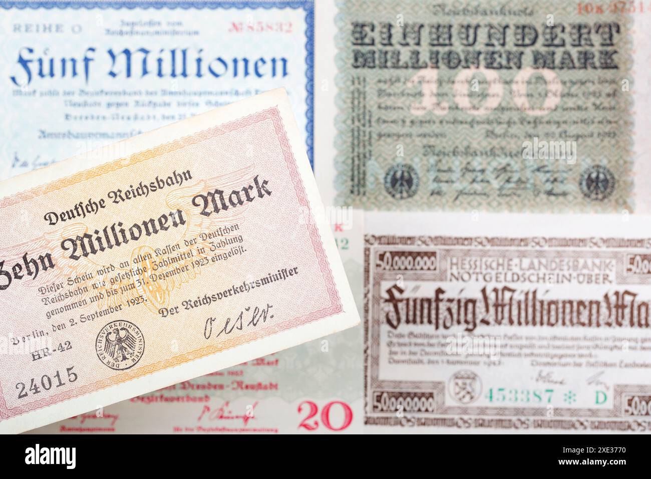 Old German Mark a business background Stock Photo - Alamy