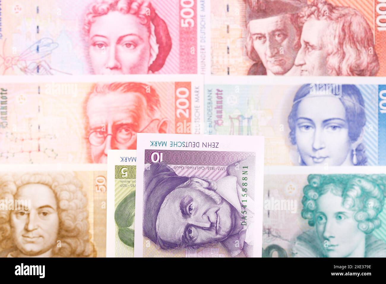 Old German Mark a business background Stock Photo - Alamy