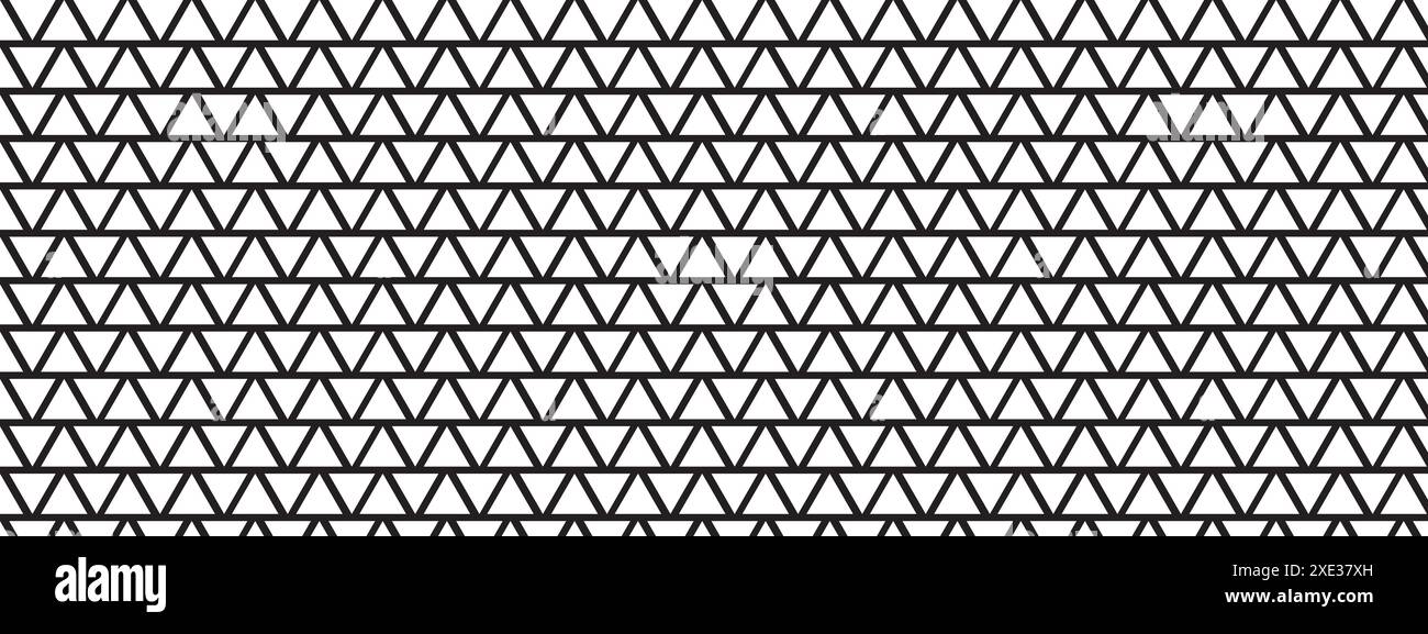 Perforated or corrugated surface with triangular holes. Repeating black ...