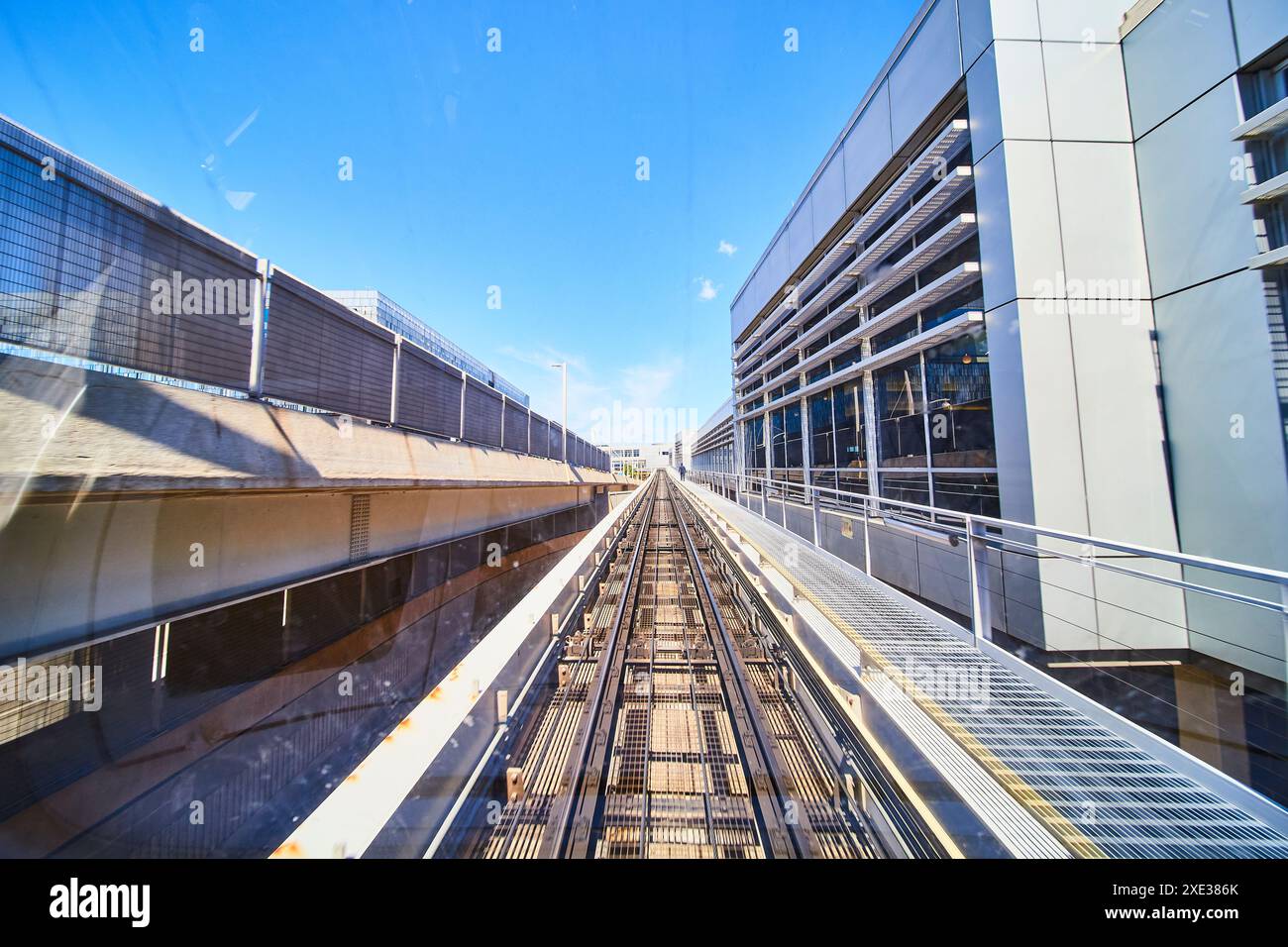 Modern Urban Railway Motion in Minneapolis from Train Perspective Stock ...