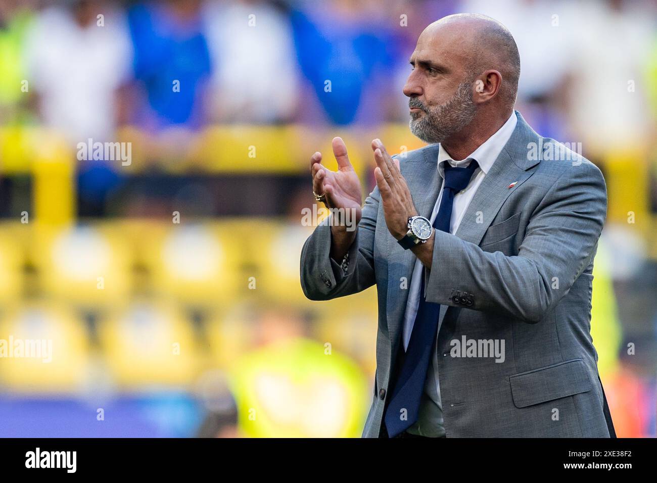 Michal Probierz head coach of Poland applauds during the UEFA EURO 2024 ...