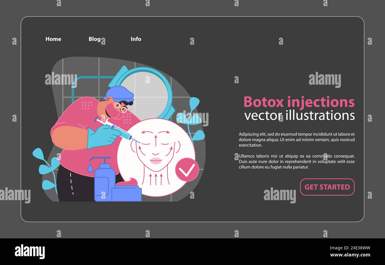 Professional botox injections procedure. Anti-aging skin treatments ...