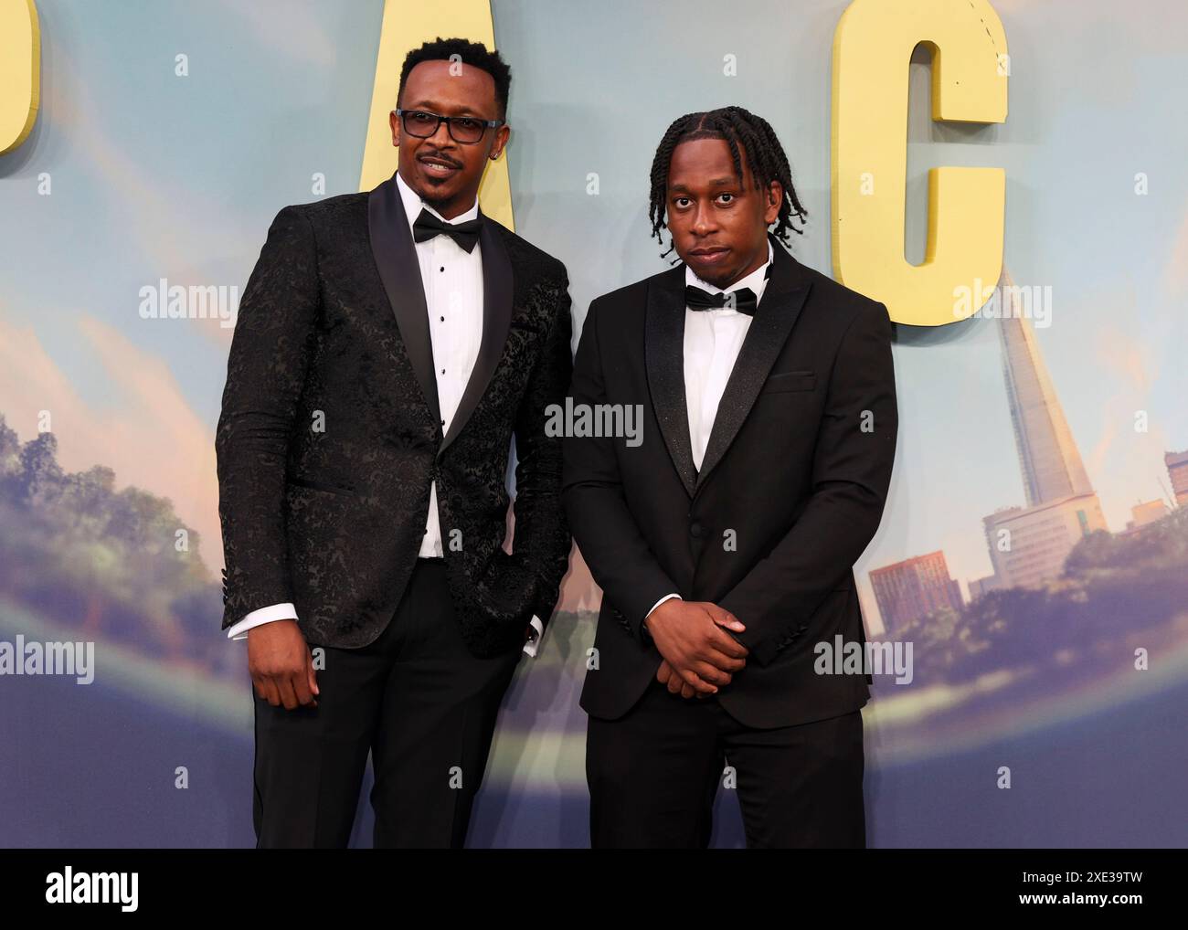 Travis Jay and Andy Thompson attend the Supacell Global Premiere at ...