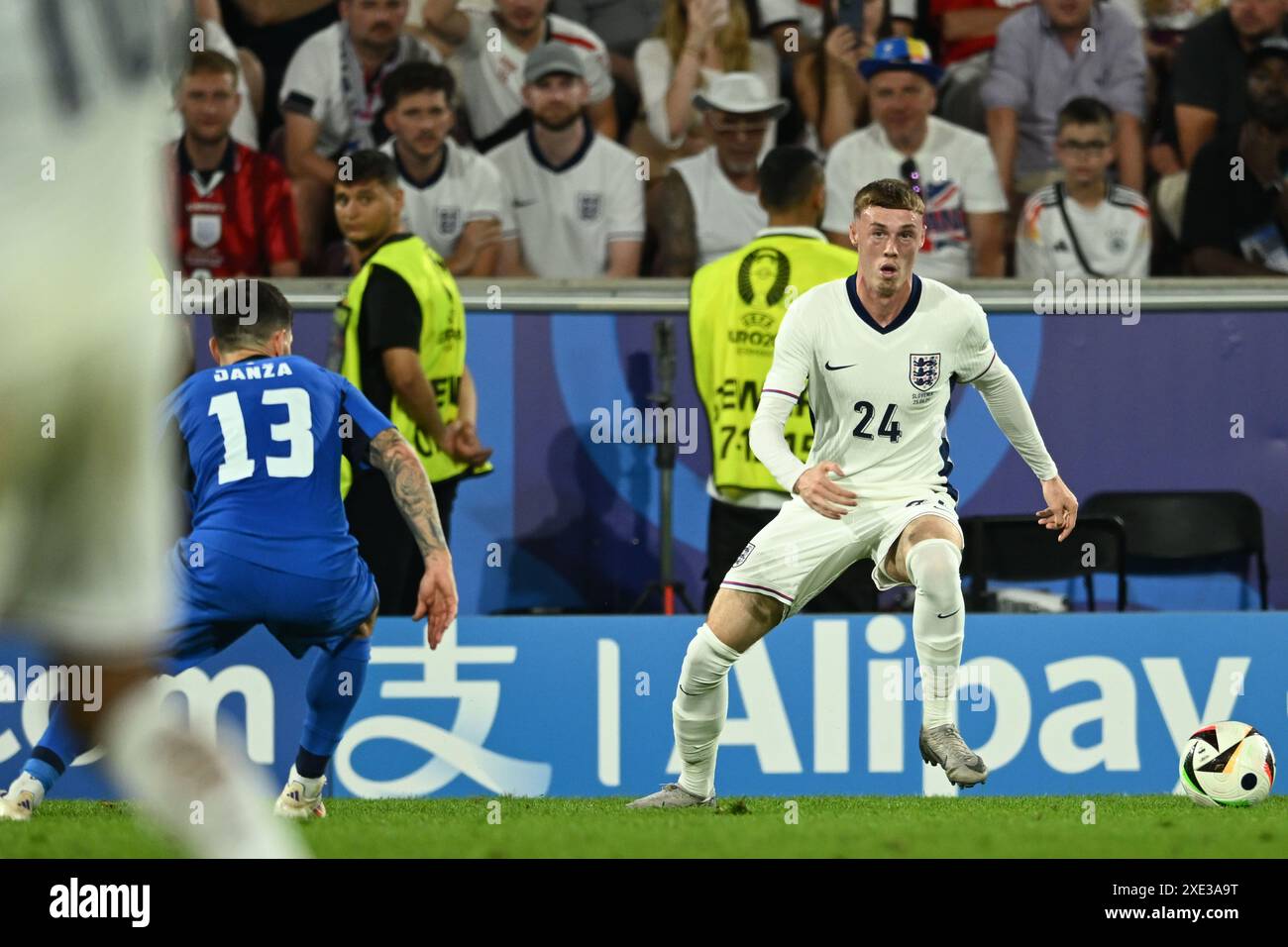 Cole Palmer (England)Erik Janza (Slovenia) during the UEFA Euro Germany ...