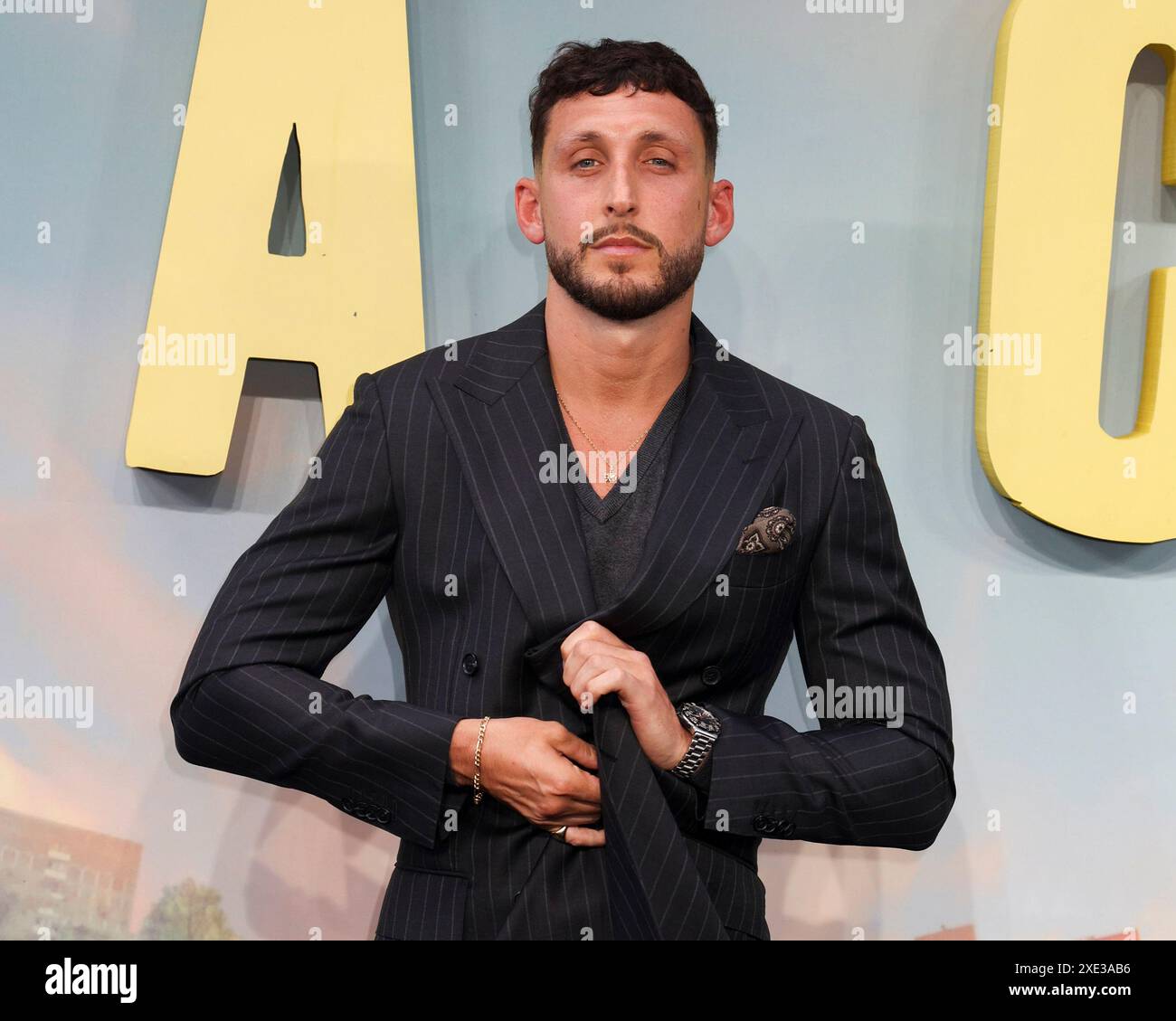 Giacomo Mancini attends the Supacell Global Premiere at Odeon Luxe in ...