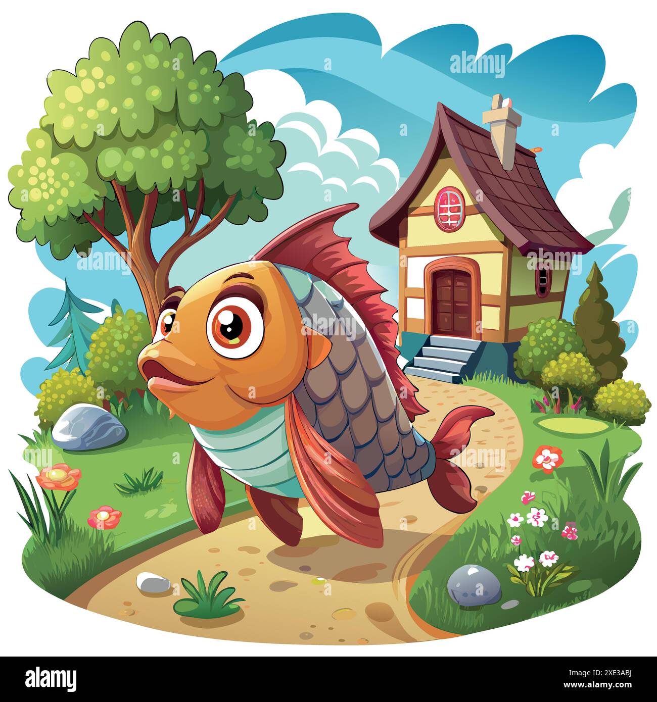 Animated fish Stock Vector Images - Alamy