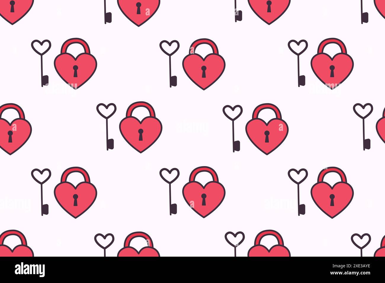 Cartoon heart key Stock Vector Images - Alamy