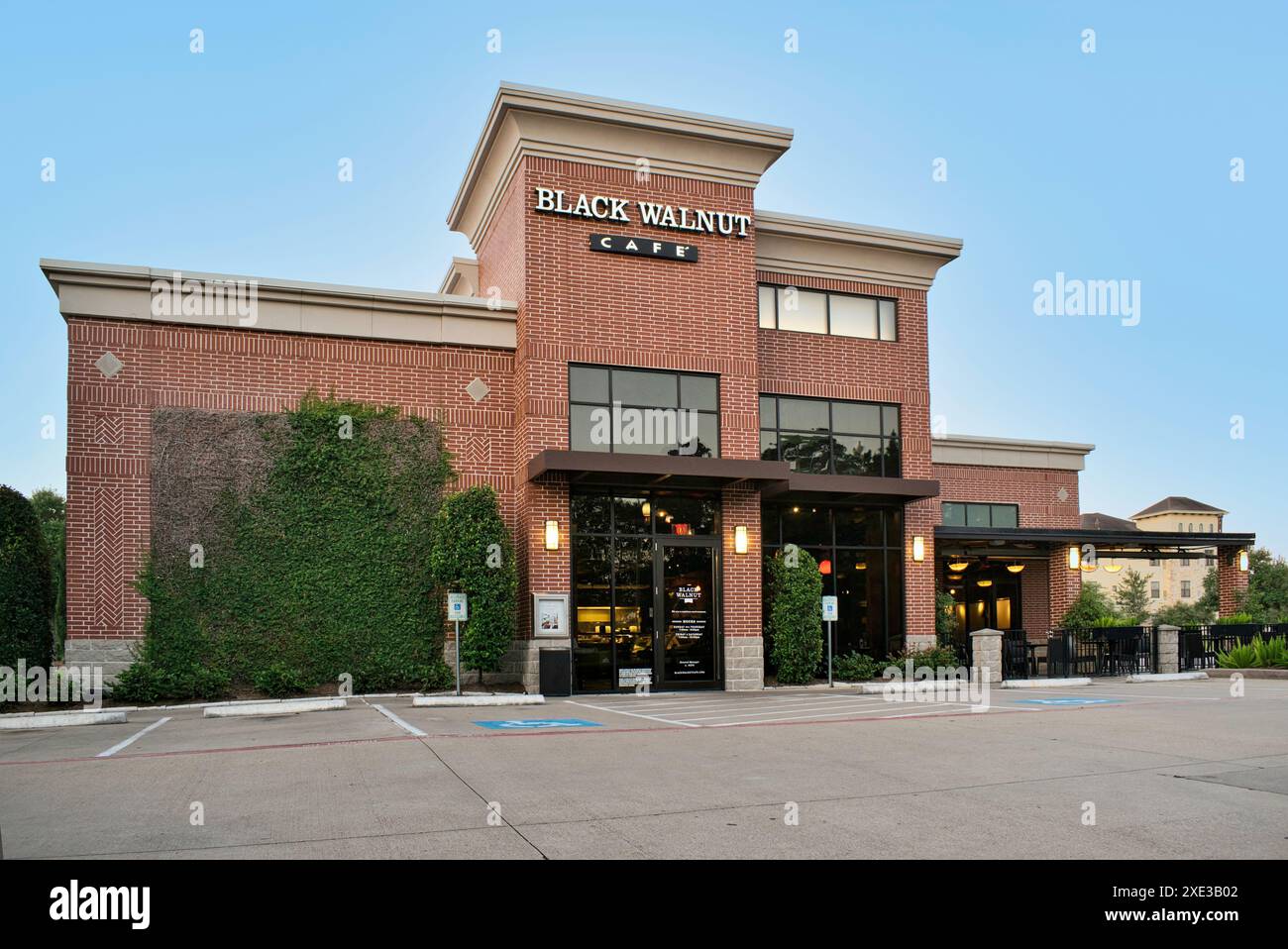 Houston, Texas USA 06-16-2024: Black Walnut cafe restaurant storefront ...