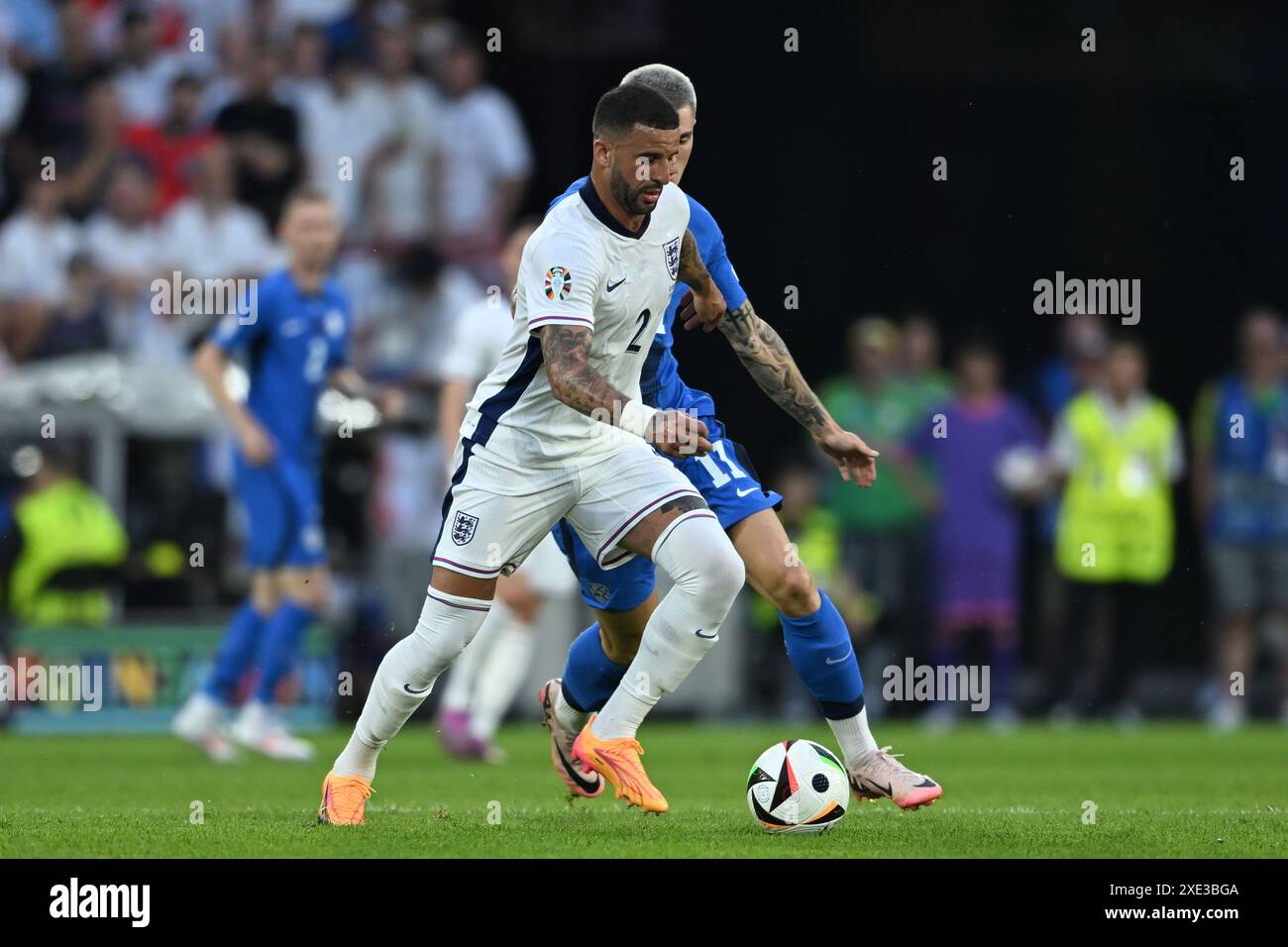 Kyle Walker (England)Benjamin Sesko (Slovenia) during the UEFA Euro ...