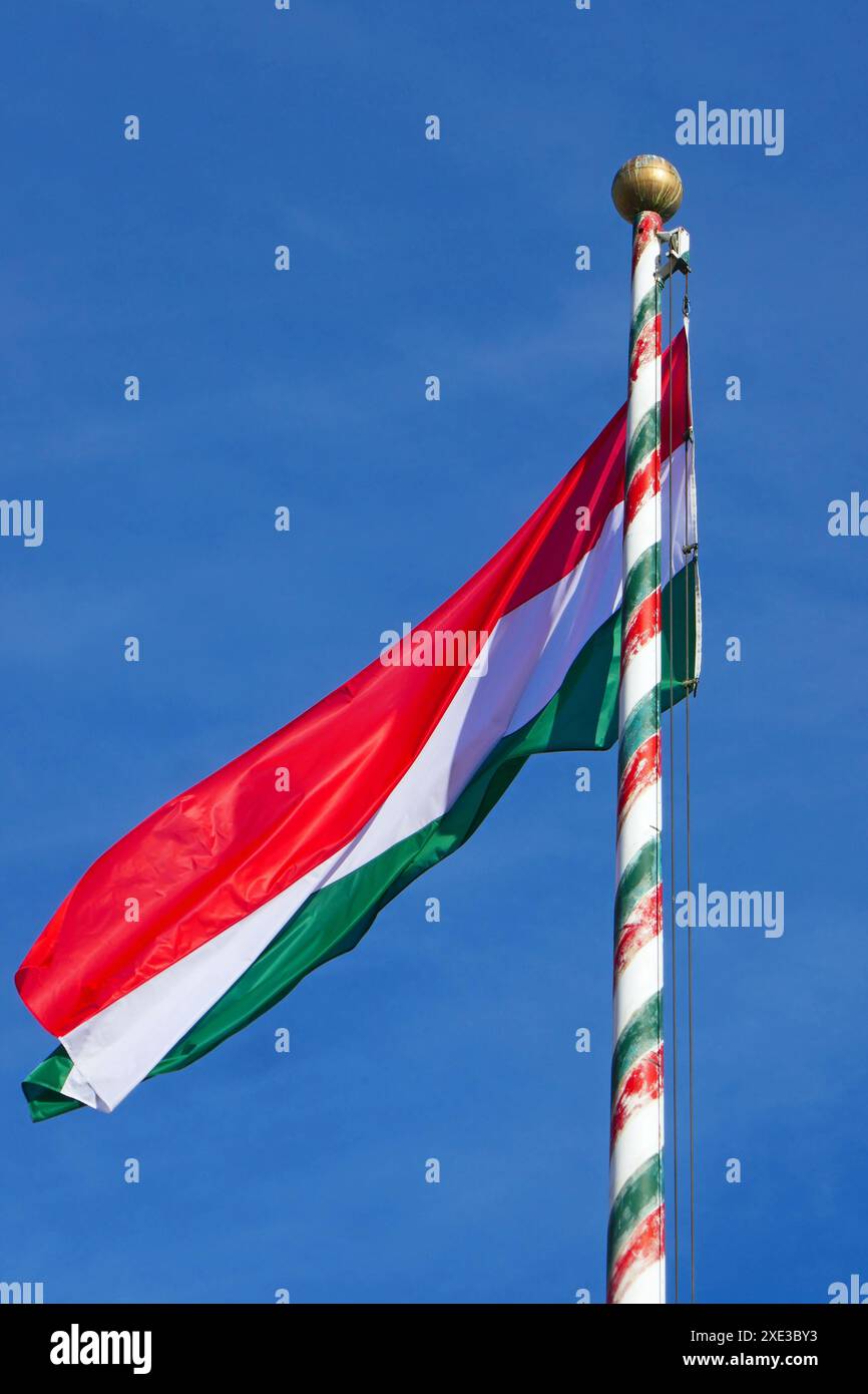 Hungarian national flag Stock Photo - Alamy