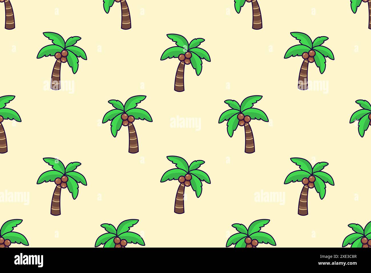 Tropic palm trees seamless Stock Vector Images - Alamy