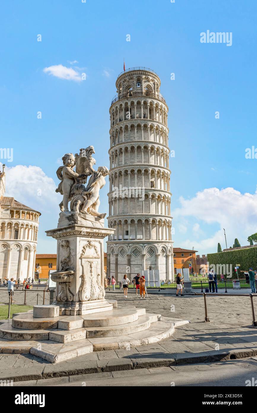 Leaning Tower and angels Stock Photo - Alamy