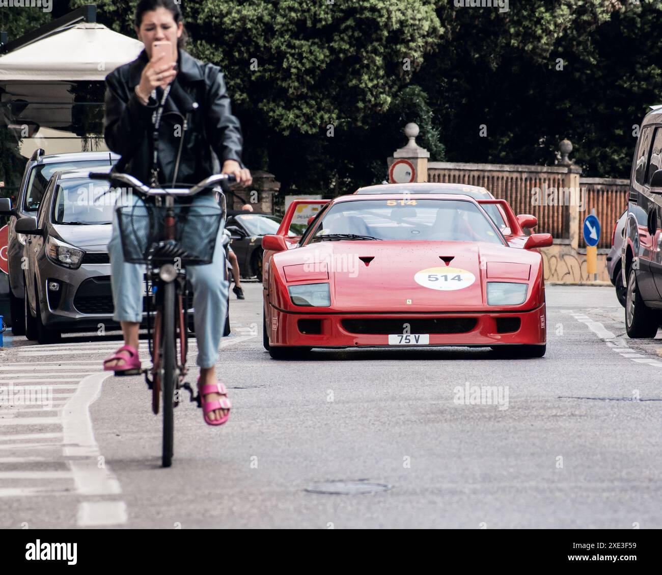 FERRARI F40 1992 edition, regularity race for historic cars that ...