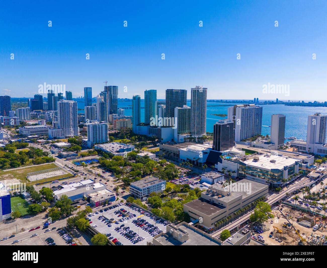 Edgewater Miami, Florida, USA. Aerial drone photo circa 2024 Stock ...