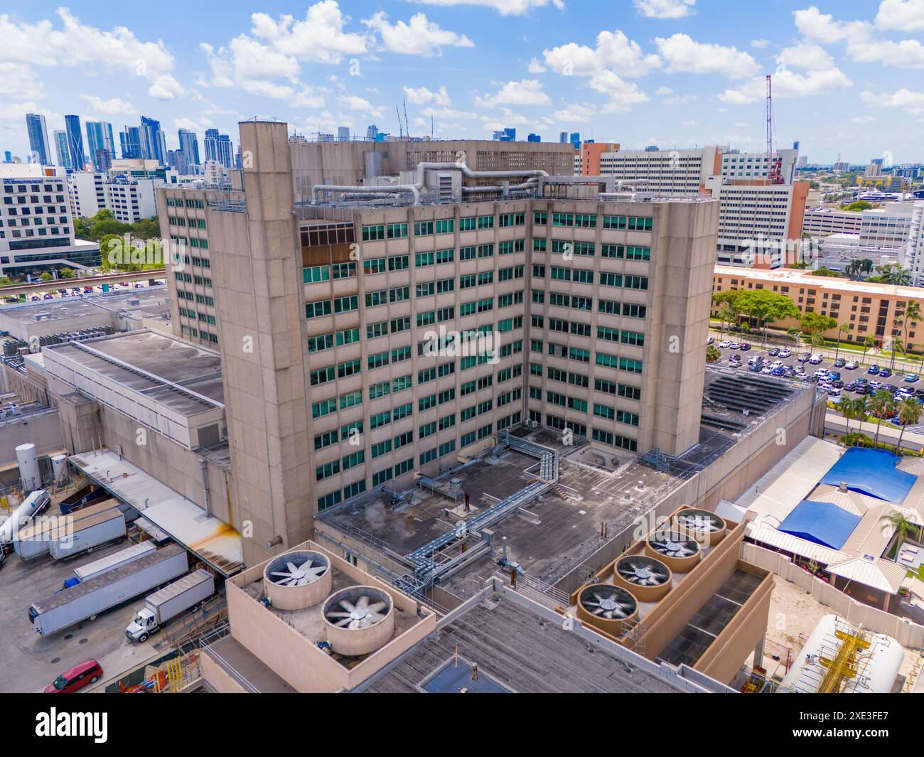 Miami, FL, USA - May 31, 2024: Miami VA Hospital Medical Center. Aerial ...