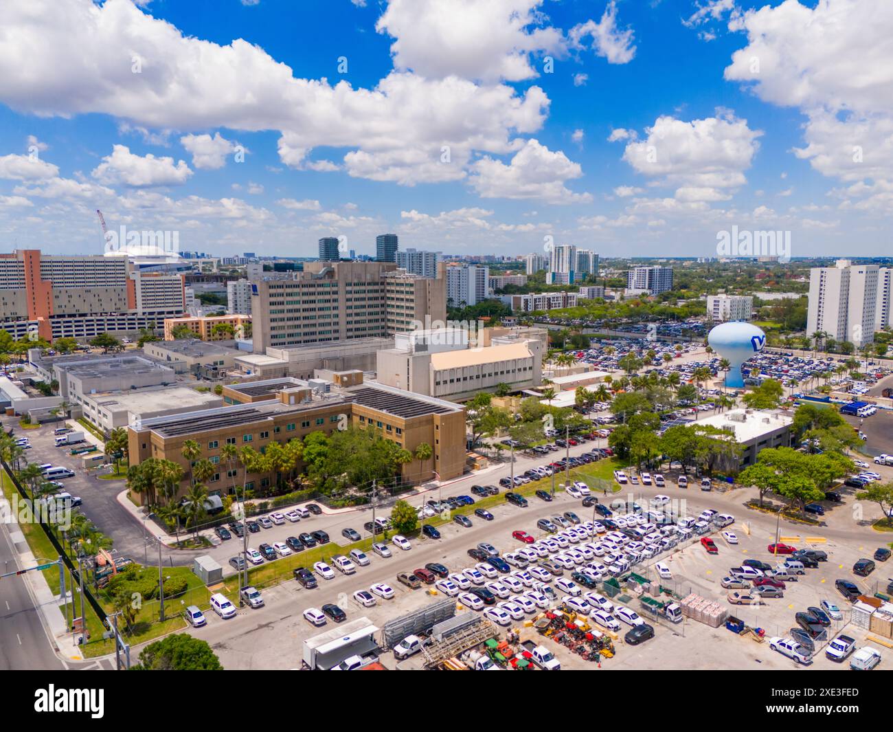 Miami, FL, USA - May 31, 2024: Miami VA Hospital Medical Center. Aerial ...