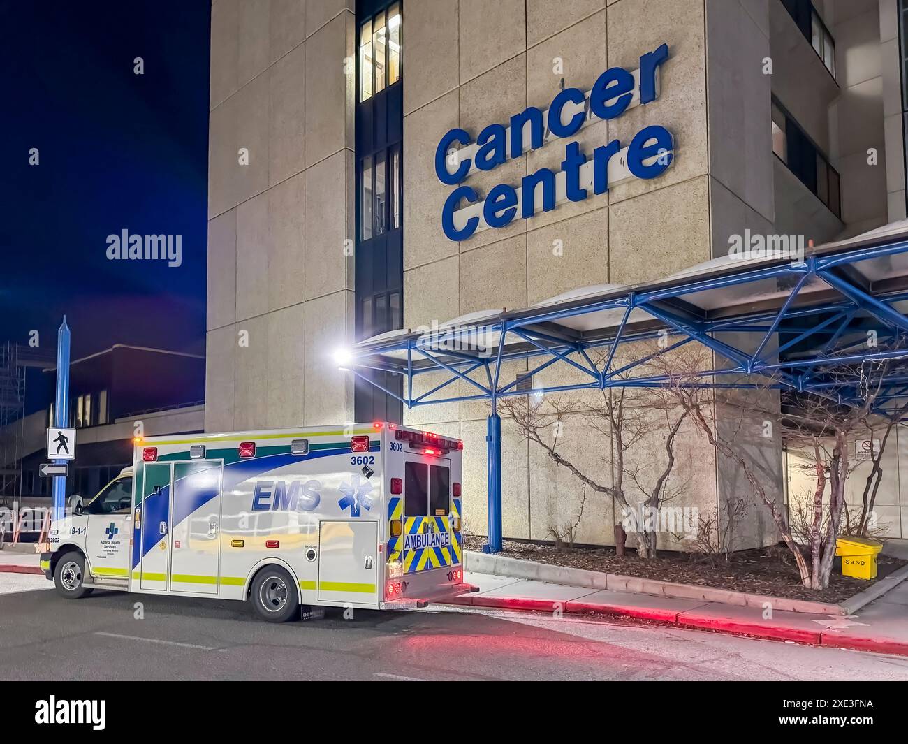 Calgary, Alberta, Canada. Dec 2, 2023. An ambulance strategically ...